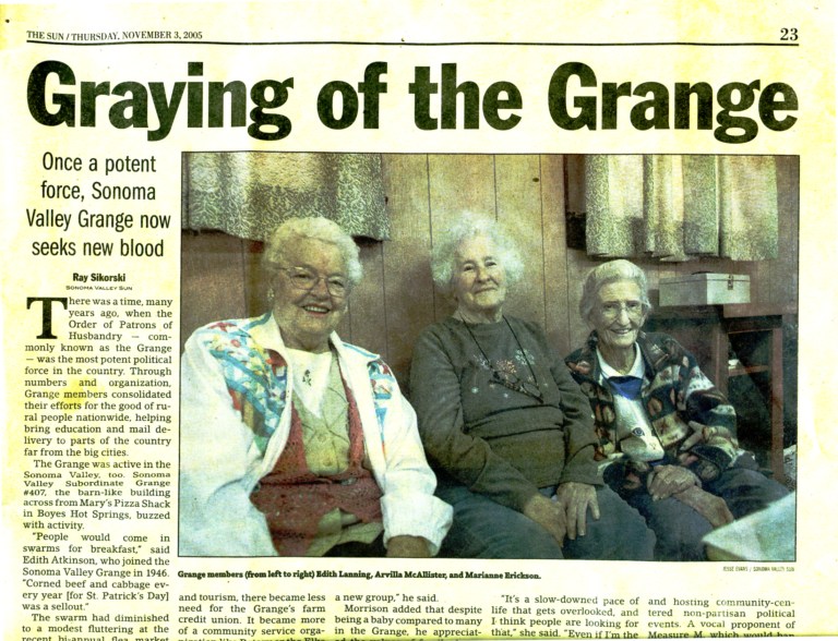 The Sonoma Valley Grange | springs museum